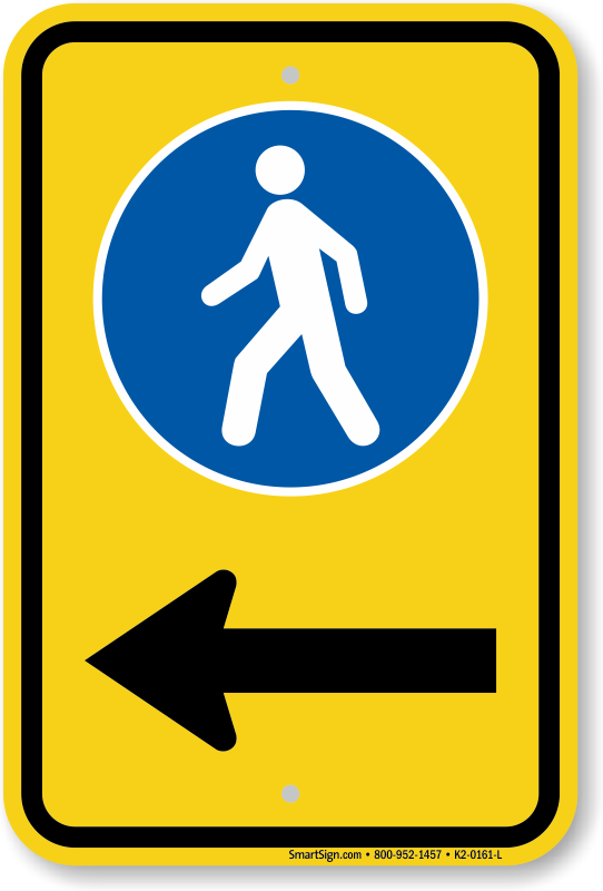 Pedestrian Walk Sign Stock